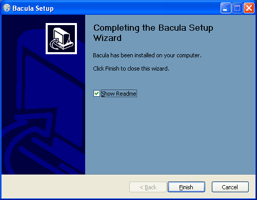 The Windows Version of Bacula